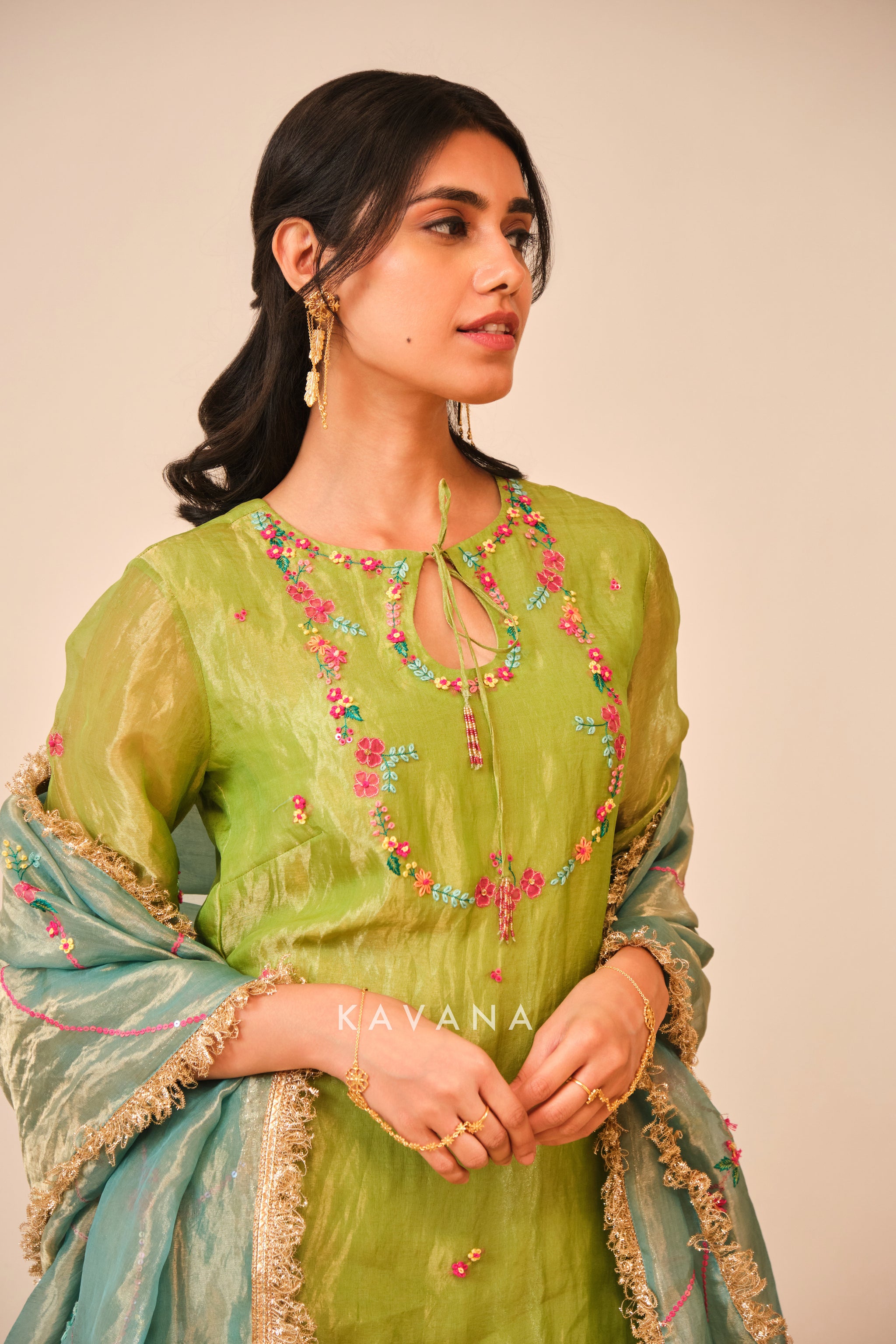 Emerald bloom kurta set