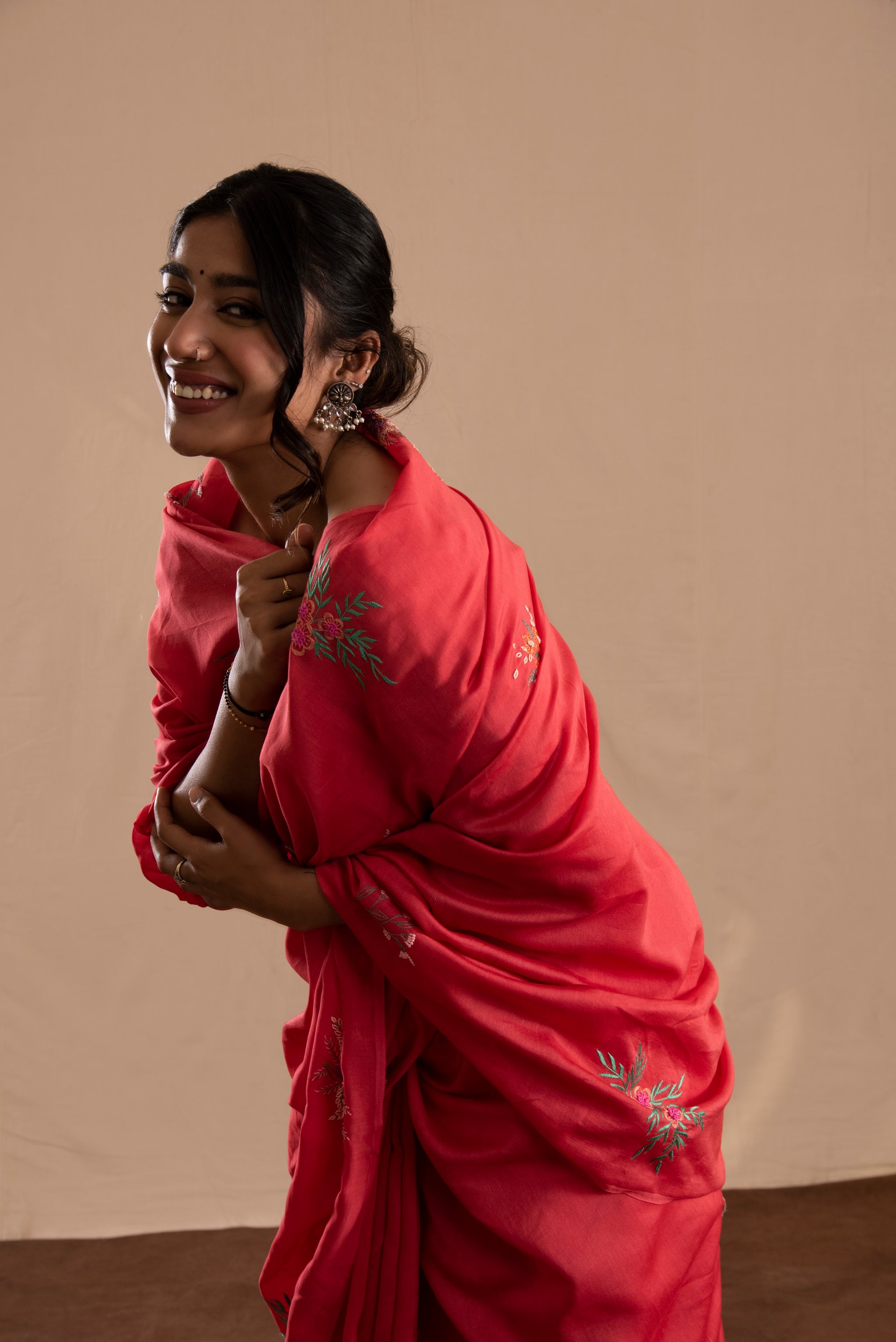 Parijaat Chanderi Sari